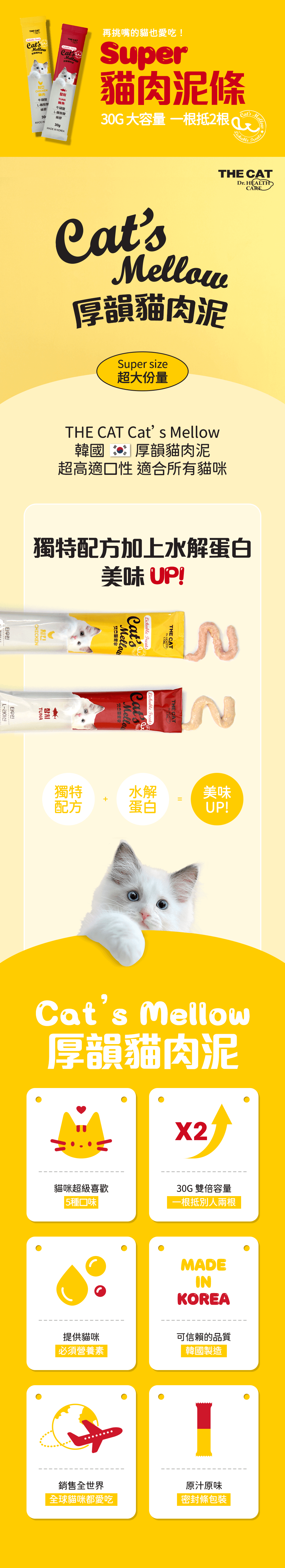The Cat ｜Cat's Mellow 貓肉泥 30g – Peek A Paw